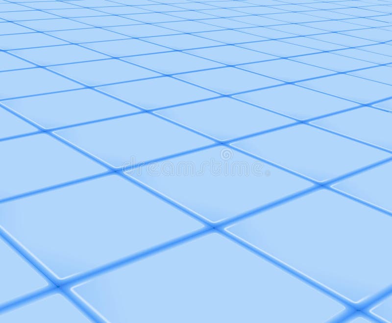 Rendering Reflective Surface or Floor Made of Square Tiles Stock ...