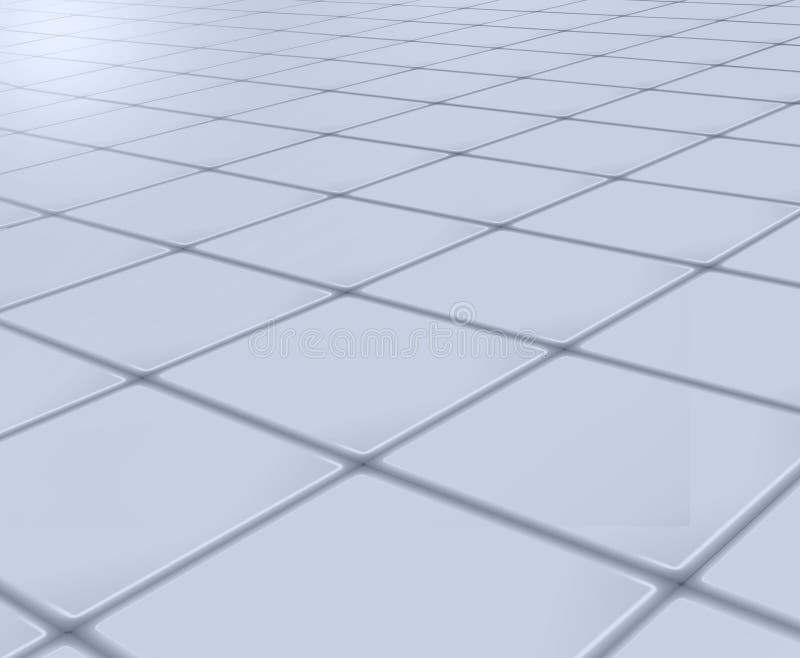 Rendering Reflective Surface or Floor Made of Square Tiles Stock ...