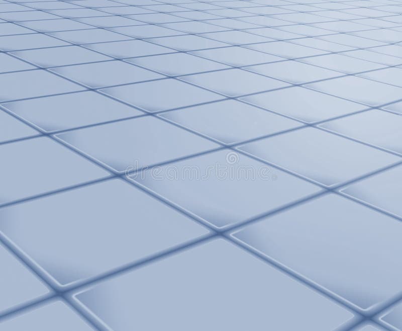 Rendering Reflective Surface or Floor Made of Square Tiles Stock Photo ...