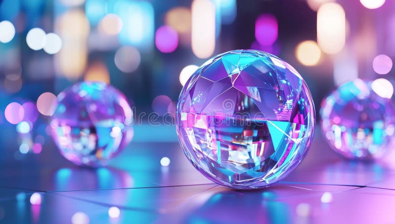 The Rendering Shows Spheres and Pastel Colored Geometric Shapes in ...