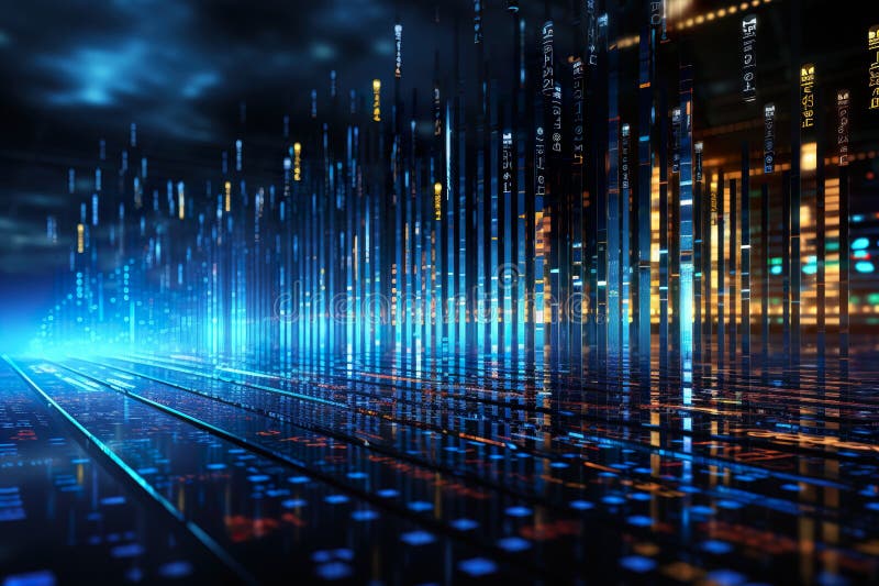 A Rendering of a Technology Data Binary Code Network Background. Stock Image - Image of coding ...