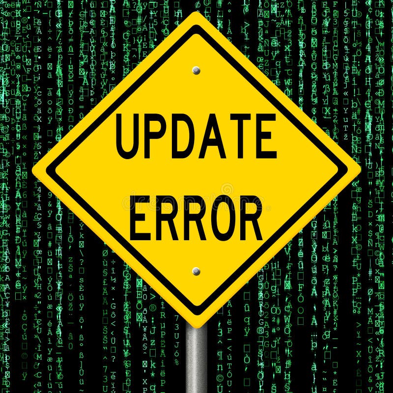 Rendering of a Yellow Highway Sign with Error Message Stock ...