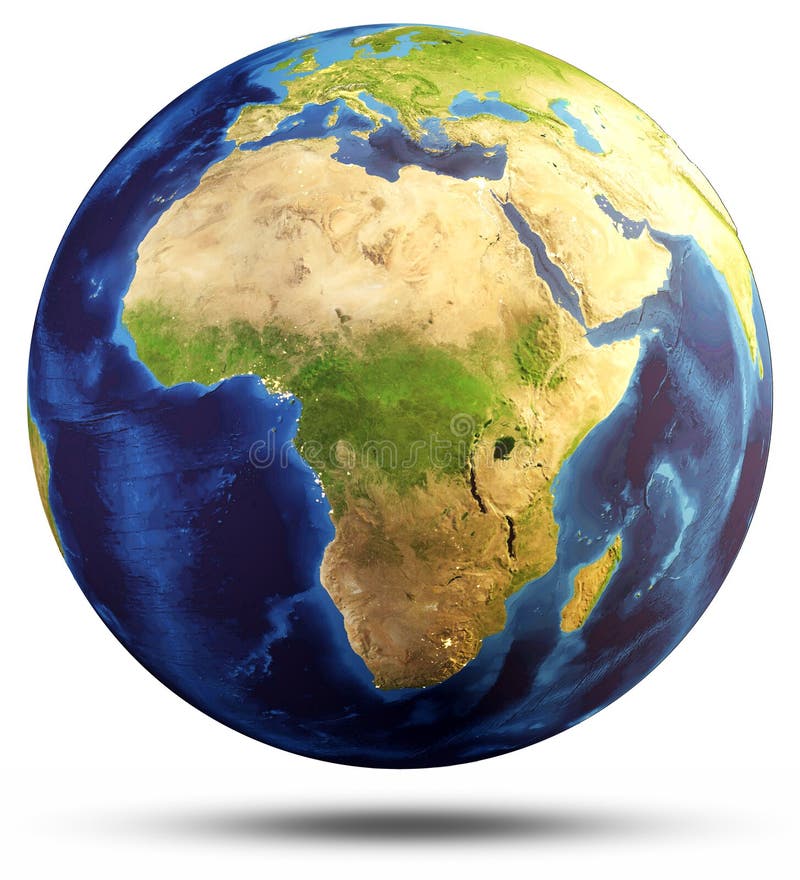 Rendição Do Mapa 3d Da Esfera Da Terra Foto de Stock - Imagem de ...