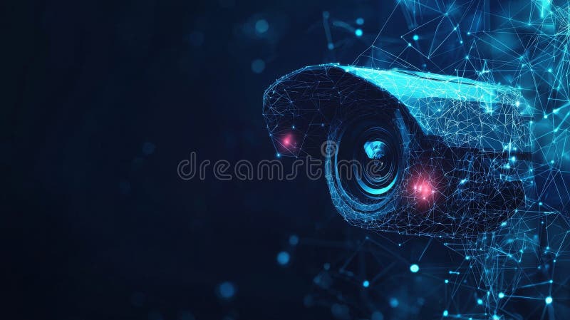 In this Rendition of Camera Safety Technology, a Low Poly Wireframe ...