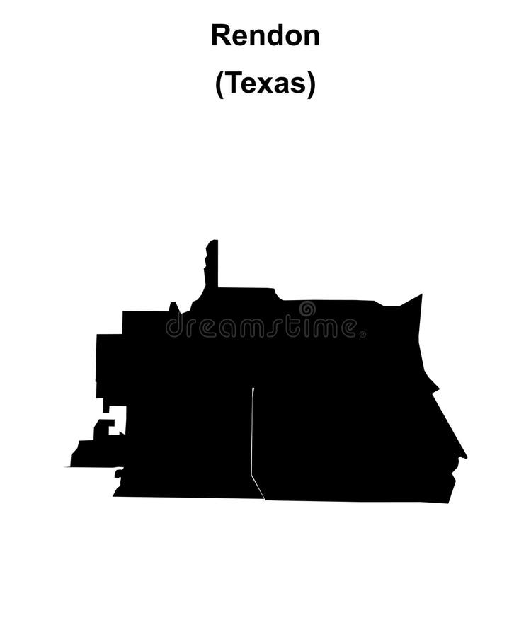 Rendon outline map stock vector. Illustration of vector - 357648671