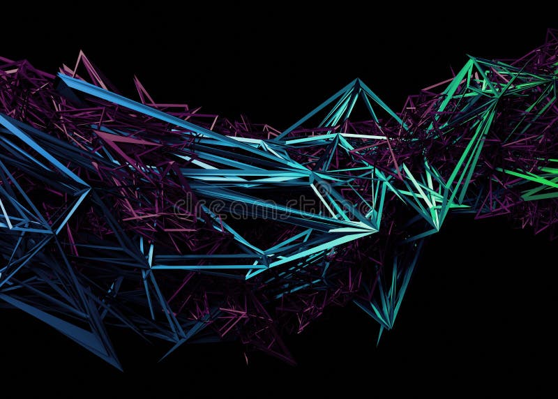 Rendu 3D Abstrait De Forme Polygonale Illustration Stock - Illustration ...