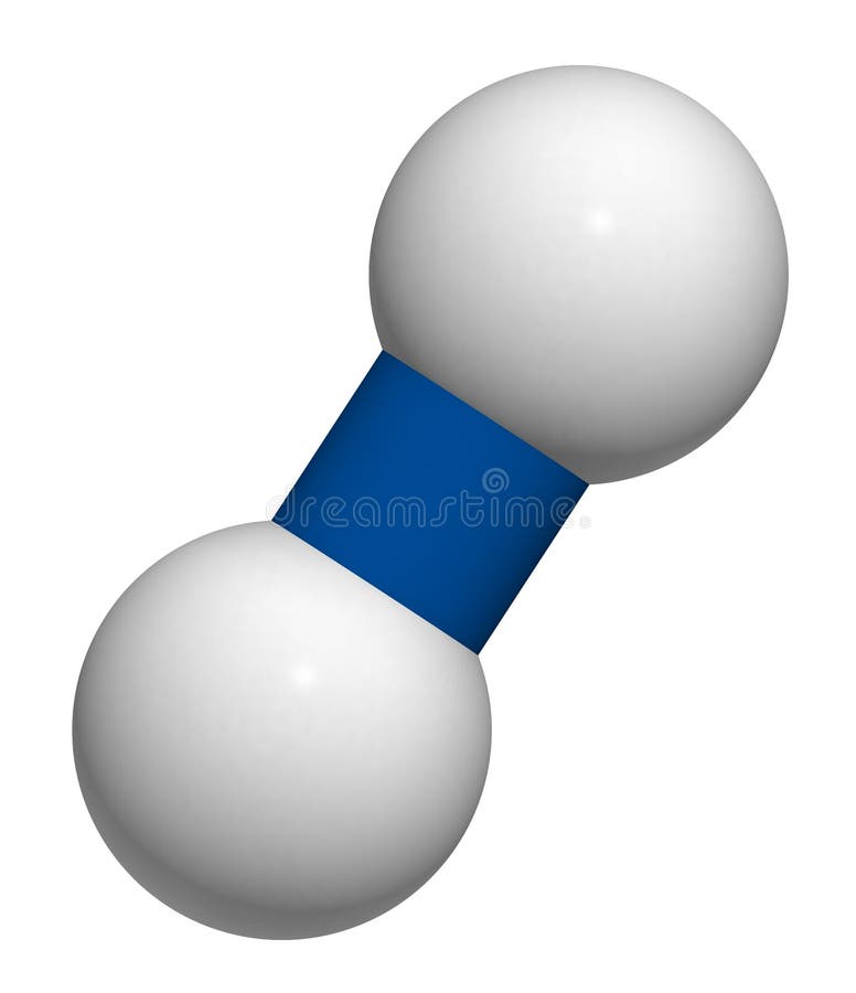 Rendu De La Molécule 3d Du Gaz Hydrogène (h2. Illustration Stock ...