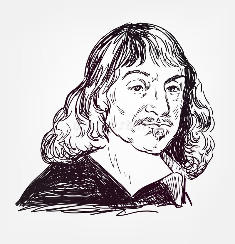 Rene Descartes Portrait in Line Art Illustration, Vector Stock Vector ... Rene Descartes Portrait in Line Art Illustration, Vector Stock Vector ...