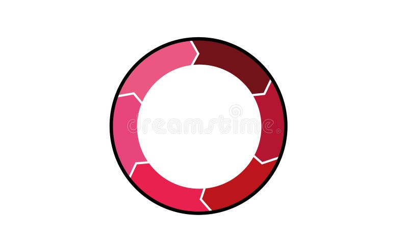 Renew and Refresh Circle with 6 Arrows. Six Elements Forming Circular ...