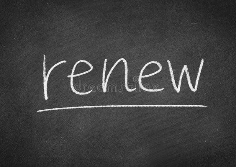 Renew stock image. Image of abstract, blackboard, text - 119370693