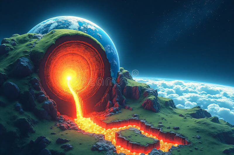 Renewable Energetics. Geothermal Energy Concept Stock Illustration ...