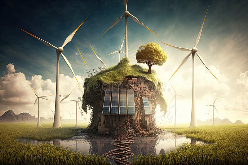 Renewable Energy Concept (AI Generated) Stock Illustration ...