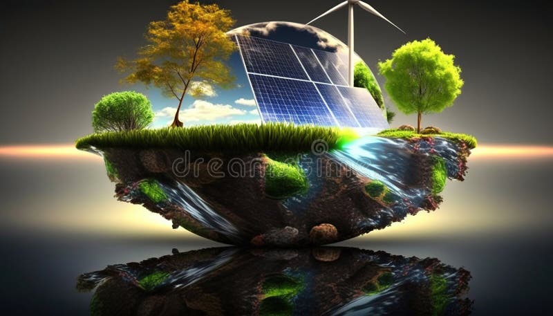 Renewable Energy.Environmental Protection, Renewable Ai Geneated Image ...