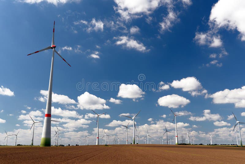 Renewable Energy Generation - Wind Turbines in the Landscape Stock ...