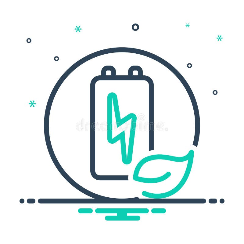 Mix Icon for Renewable Energy, Sustainable and Inexhaustible Stock ...