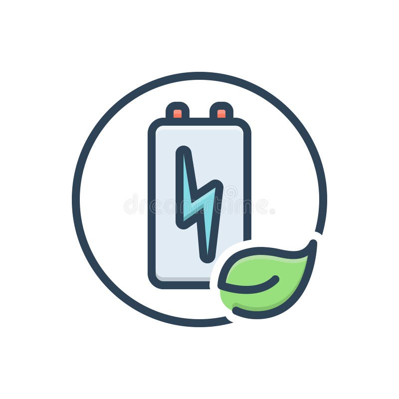 Color Illustration Icon for Renewable Energy, Renewable and Sustainable ...