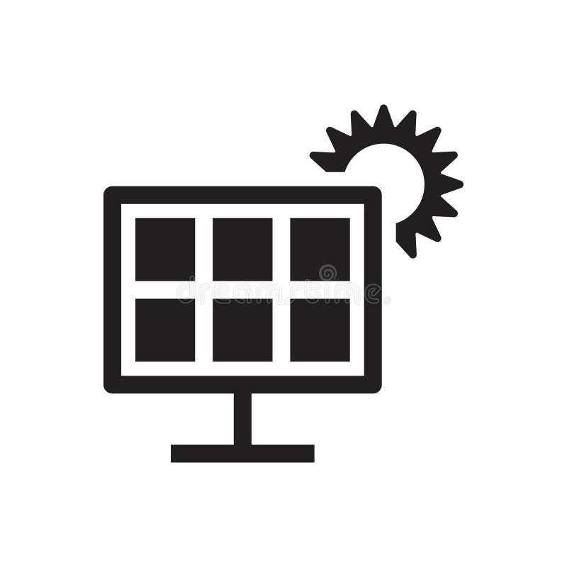 Renewable Energy Icon - Solar Panel Icon Stock Vector - Illustration of ...