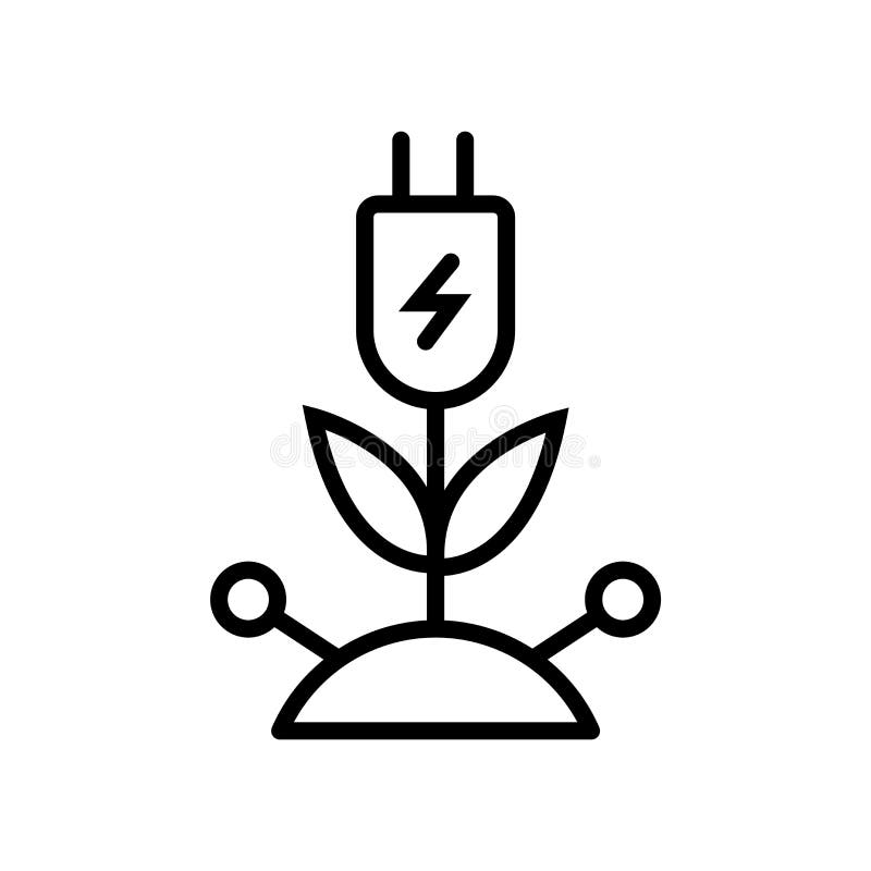 Renewable Energy Icon Vector Sign And Symbol Isolated On White B Stock ...