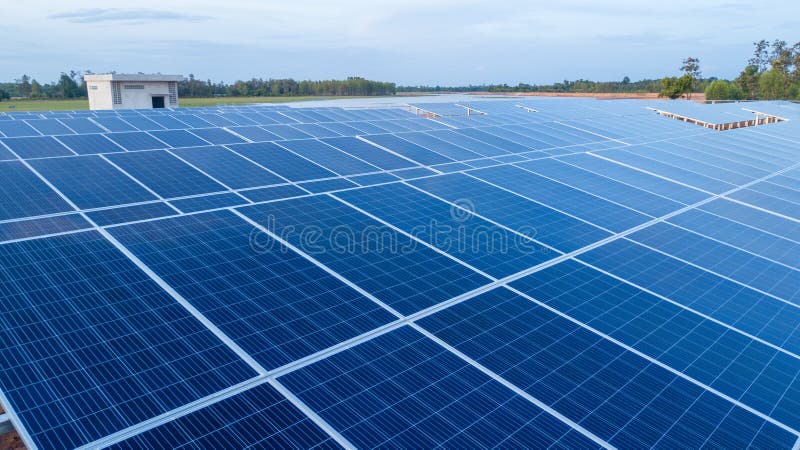 Renewable Energy Industry with Solar Panels Stock Photo - Image of ...