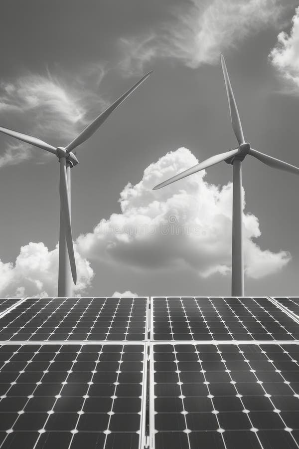 Renewable Energy Infrastructure Stock Photo - Image of solar ...