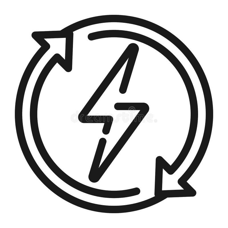 Renewable Energy Line Icon. Solar Energy Vector Illustration Stock ...