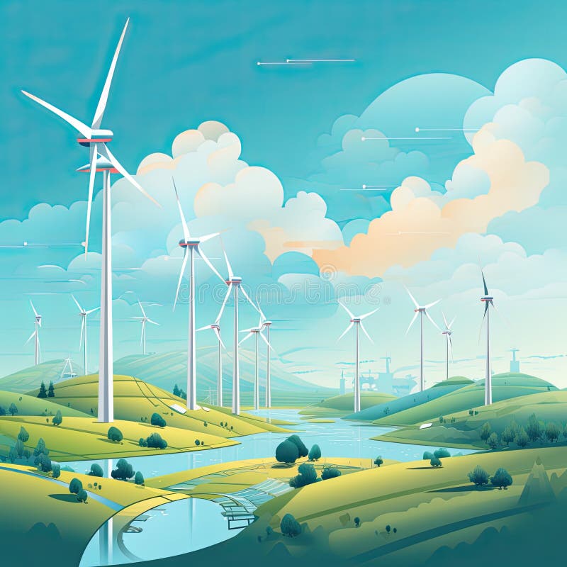 Renewable Energy Llustration Design Stock Illustration - Illustration ...
