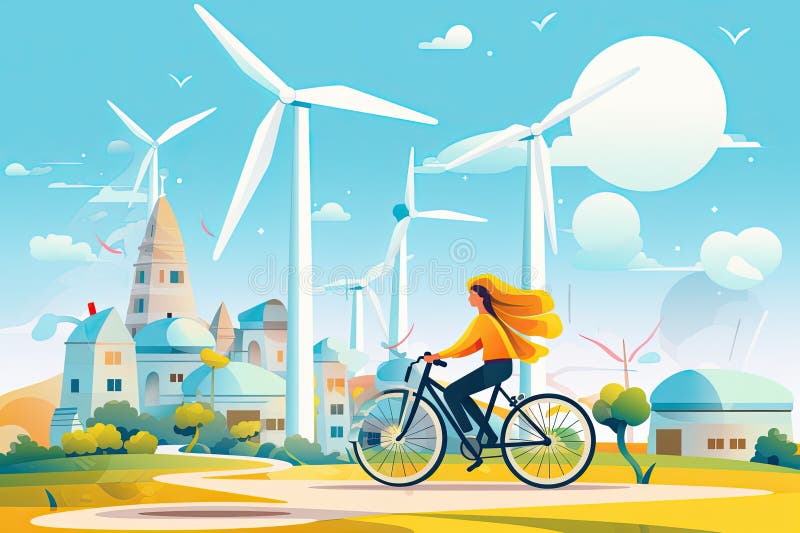 Renewable Energy Llustration Design Stock Illustration - Illustration ...