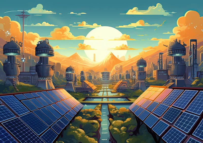 Renewable Energy Llustration Design Stock Illustration - Illustration ...