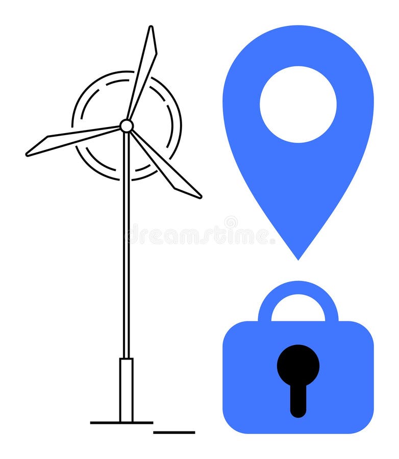 Renewable Energy, Location Services, and Security Symbol Design Stock ...