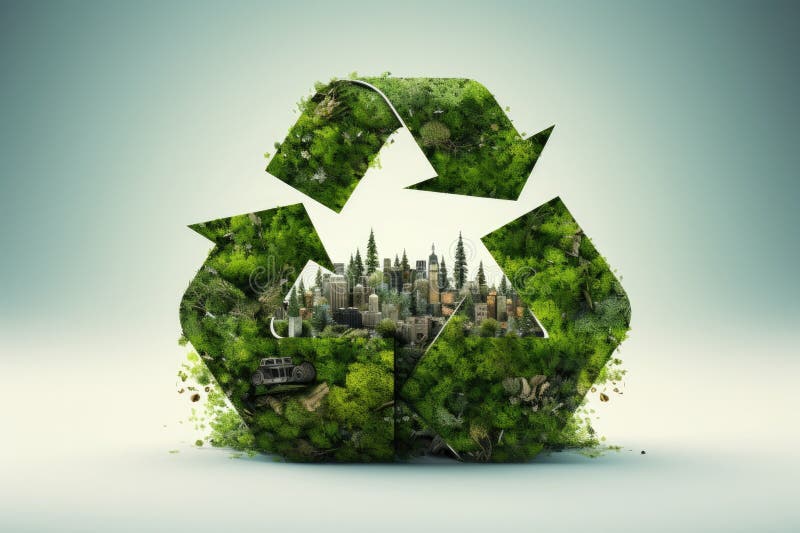 Renewable Energy. Recycle Logo Stock Photo - Image of environment ...