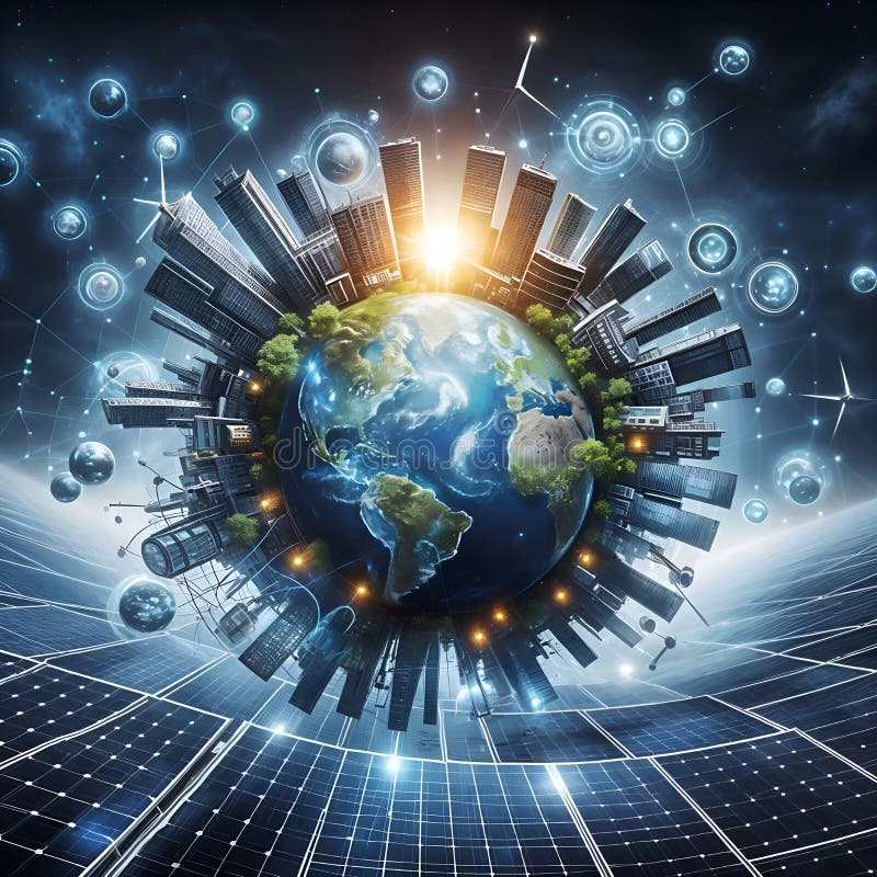 Modern Technologies, Innovations, Solar Panels. Image Created Using AI ...