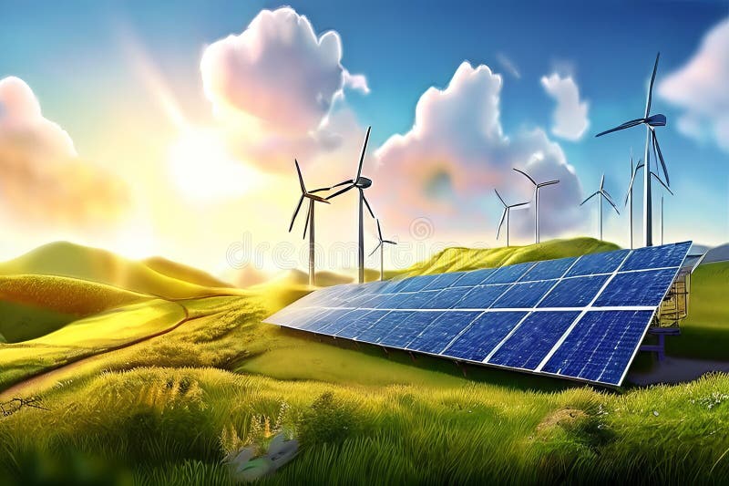 Renewable Energy Sources an Animation of Renewable Energy Source Stock ...