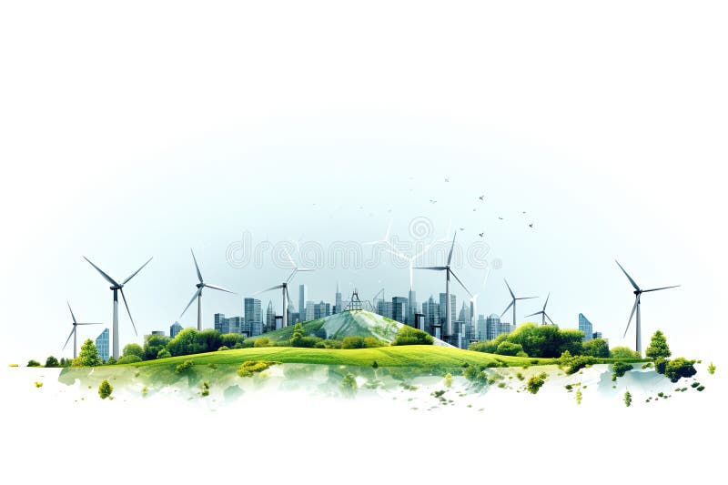Renewable Energy Sources Include Wind Turbines, Hydroelectric Power ...