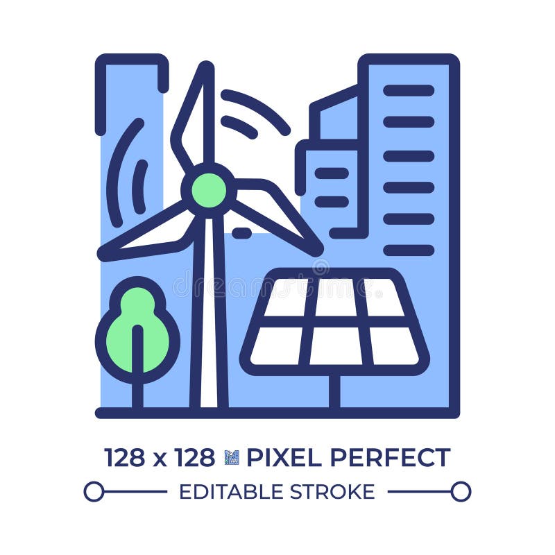 Renewable Energy Sources Pixel Perfect RGB Color Icon Stock Vector ... Renewable Energy Sources Pixel Perfect RGB Color Icon Stock Vector ...