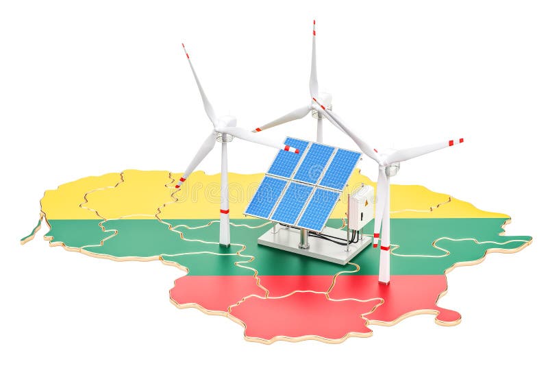 Lithuania Renewable Energy, Wind and Solar Energy Concept with ...