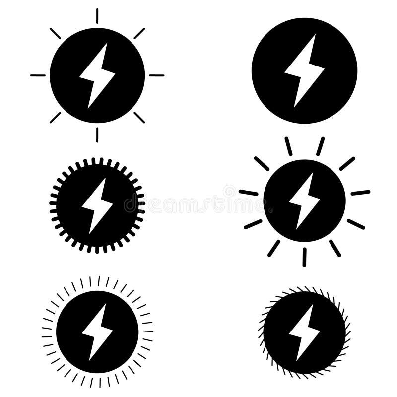 Renewable Energy Vector Symbol Isolated on White Background Stock ...
