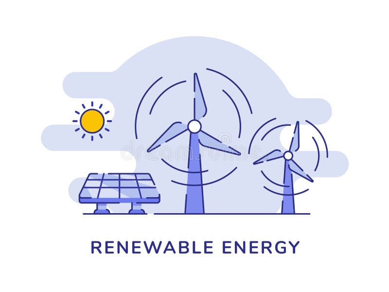 Wind Power Typography Calligraphy Word Art with Outline Style Stock ...