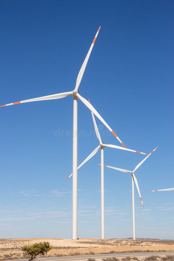 Renewable Energy Wind Turbines Jordan Stock Image - Image of flag ...