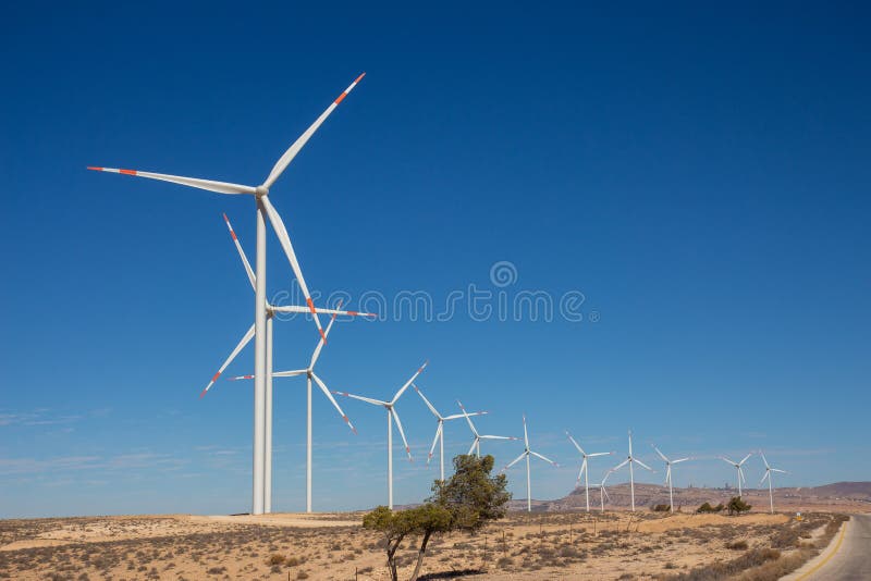 Renewable Energy Wind Turbines Jordan Stock Image - Image of generation ...