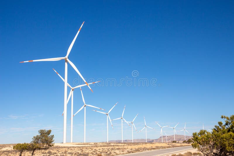 Renewable Energy Wind Turbines Jordan Stock Image - Image of modern ...