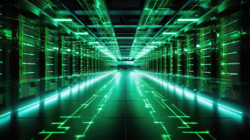 Renewable green data stock illustration. Illustration of lighting ...