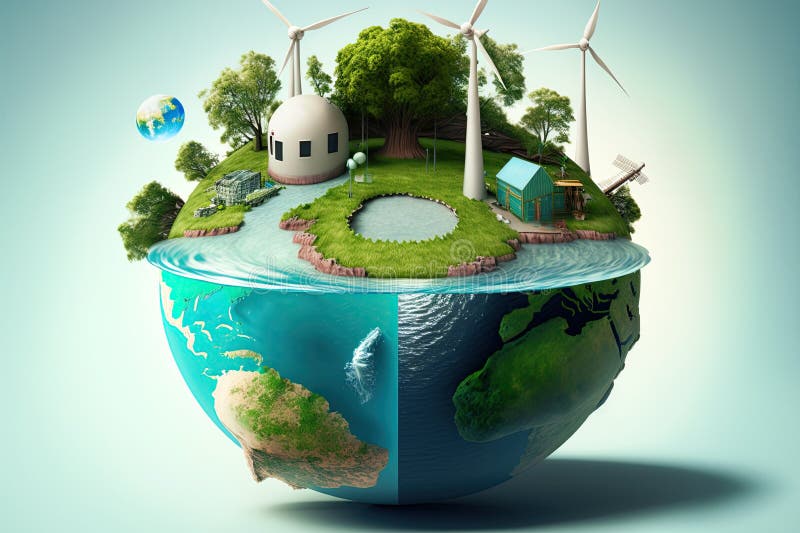 Renewable Green Energy Industry Stock Illustration - Illustration of ...