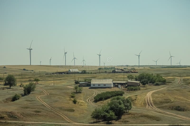 Renewable Green Energy, Wind Energy with Windmills or Wind Turbine ...