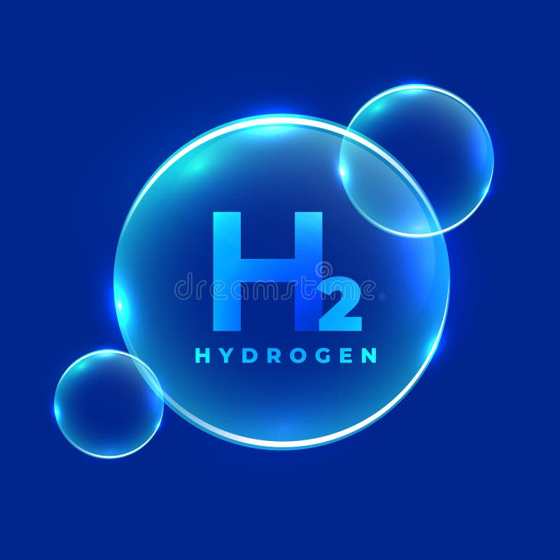 Renewable H2 Hydrogen Natural Gas Bubble Stock Vector - Illustration of ...