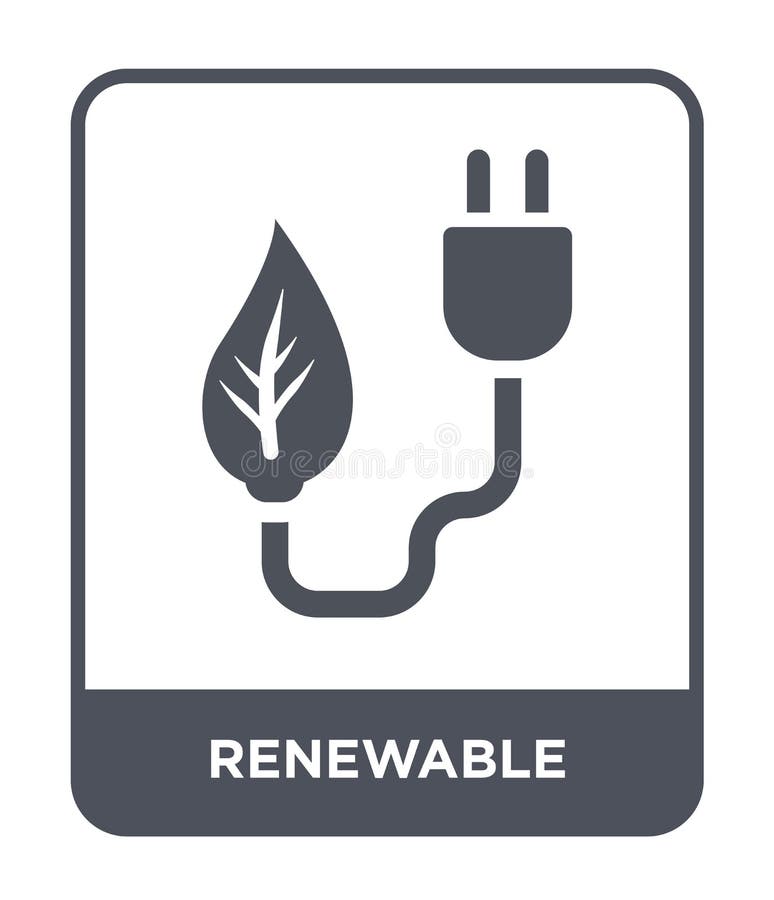 Renewable Icon in Trendy Design Style. Renewable Icon Isolated on White ...