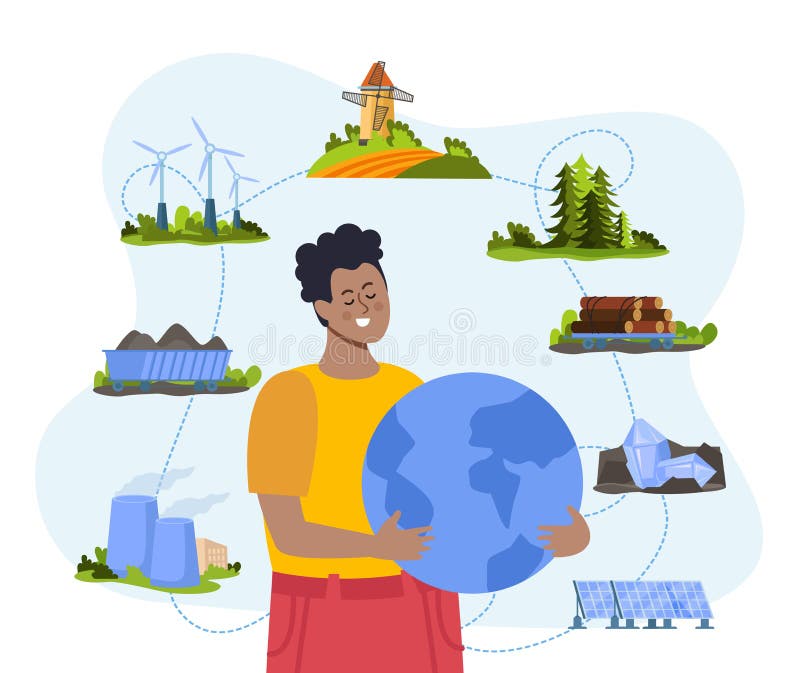 Renewable and Nonrenewable Resources Concept Stock Illustration ... Renewable and Nonrenewable Resources Concept Stock Illustration ...