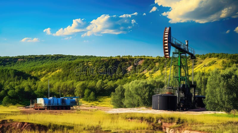 Renewable Oil and Gas Green Stock Illustration - Illustration of ...