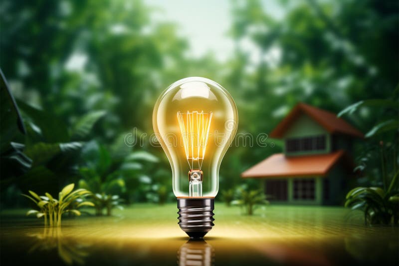 Renewable Radiance Eco Friendly Lightbulb Represents Energy Efficiency ...