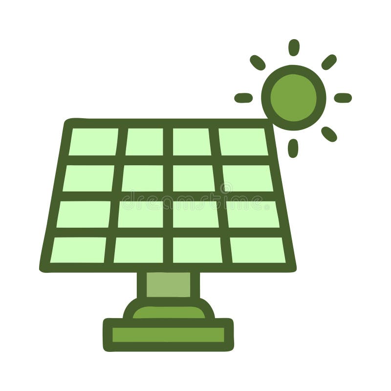 Solar panel green energy stock illustration. Illustration of icon ...