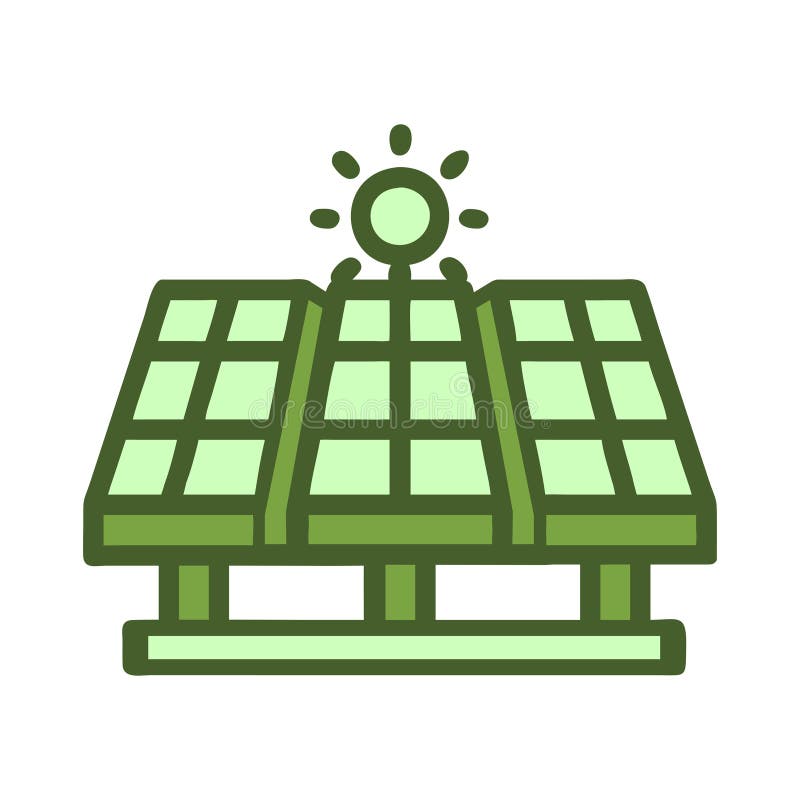 Solar panel green energy stock illustration. Illustration of icon ...